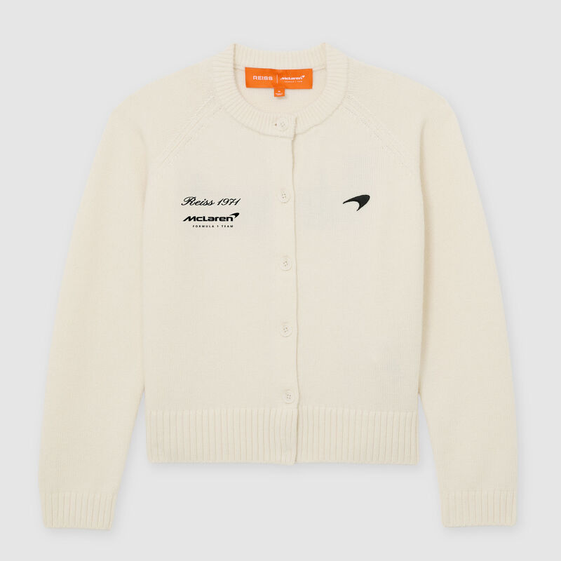 Reiss Louise Cropped Cardigan white | McLaren Racing | Official Store